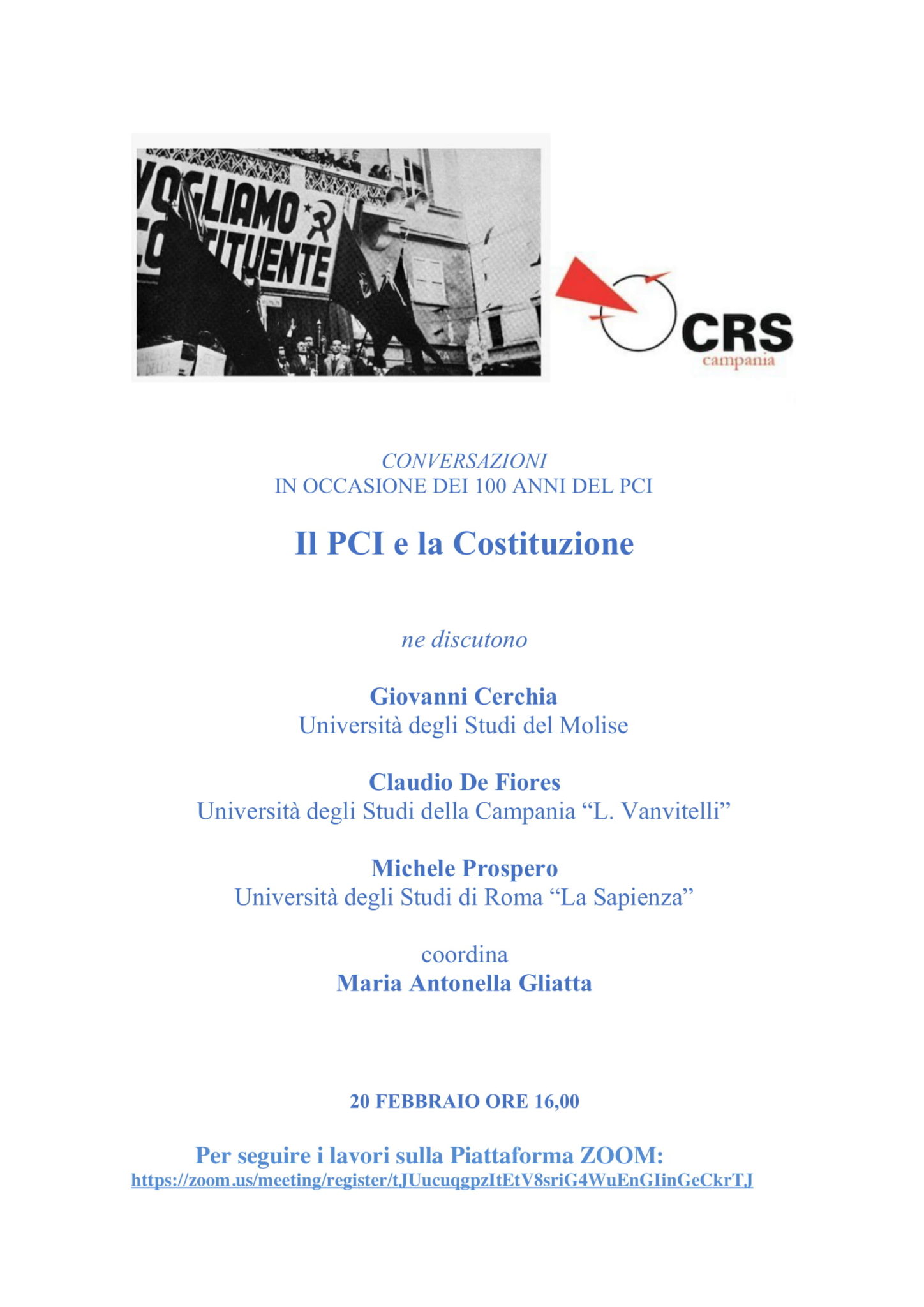 Il PCI e la Costituzione - CRS - Centro per la Riforma dello Stato